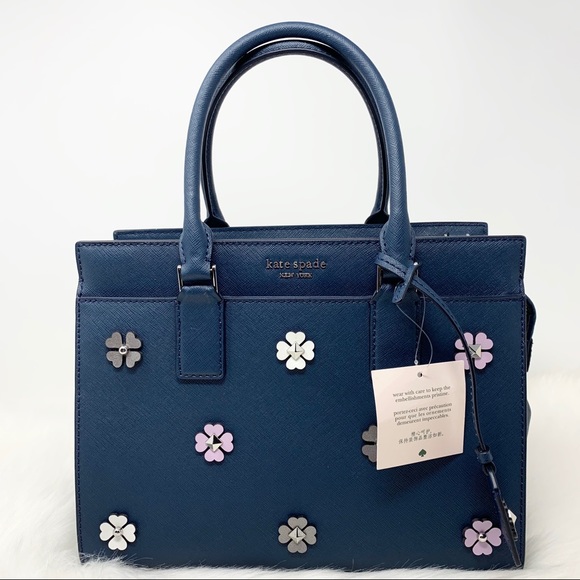 kate spade | Bags | Cameron Spade Flower Appliqu Petrol Kate Spade ...